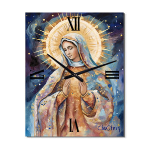 Ivy Bronx Celestial Holy Mary I - Christianism Very Wall Clocks | Wayfair