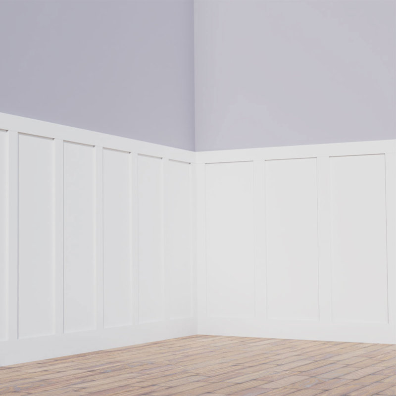 PCI Enterprises Classic Shaker H 96'' W x 0.63'' D PVC Wainscot ...