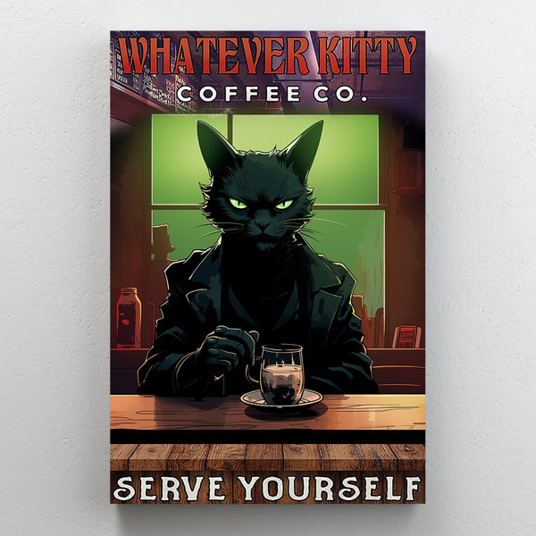 Trinx Whatever Kitty Coffee Co - 1 Piece Rectangle Graph " Whatever ...