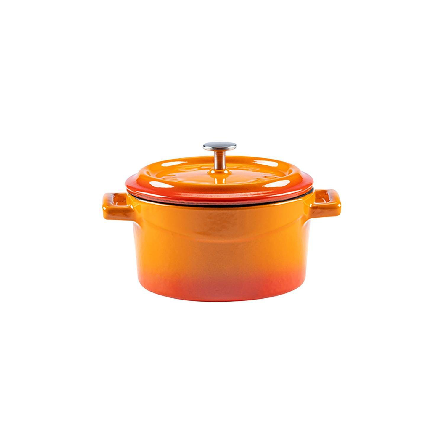 Turgla Home Cast Iron dia.4" h:2" 13 oz. Round Cast Iron Dutch Oven ...