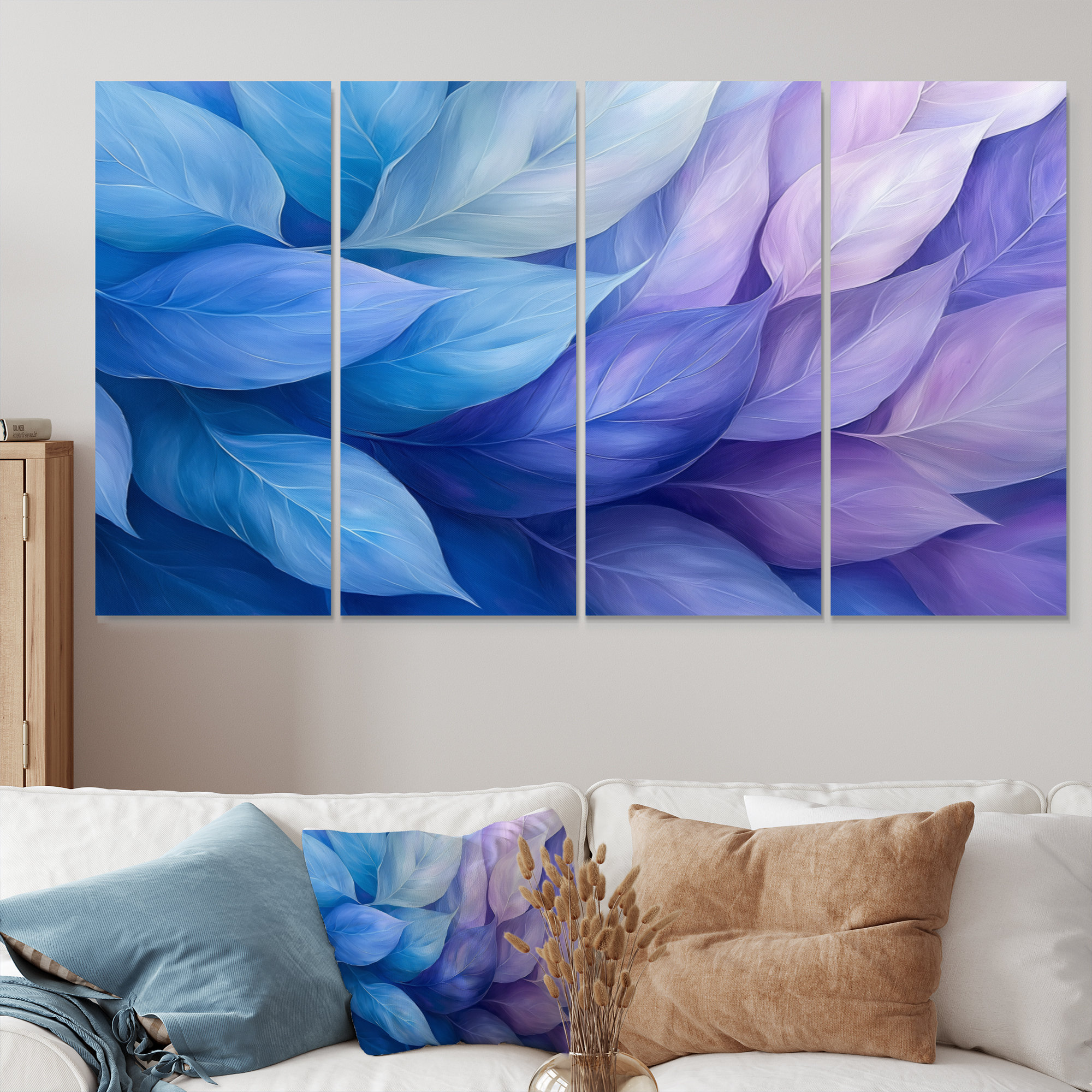 Winston Porter Floating Leaves In Purple nk River IV - Leaves ...