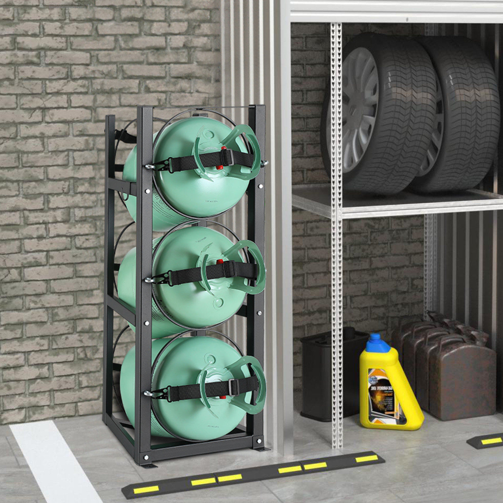 17 Stories Refrigerant Tank Rack, with 3 x 30lbs Bottle Tanks - Wayfair ...