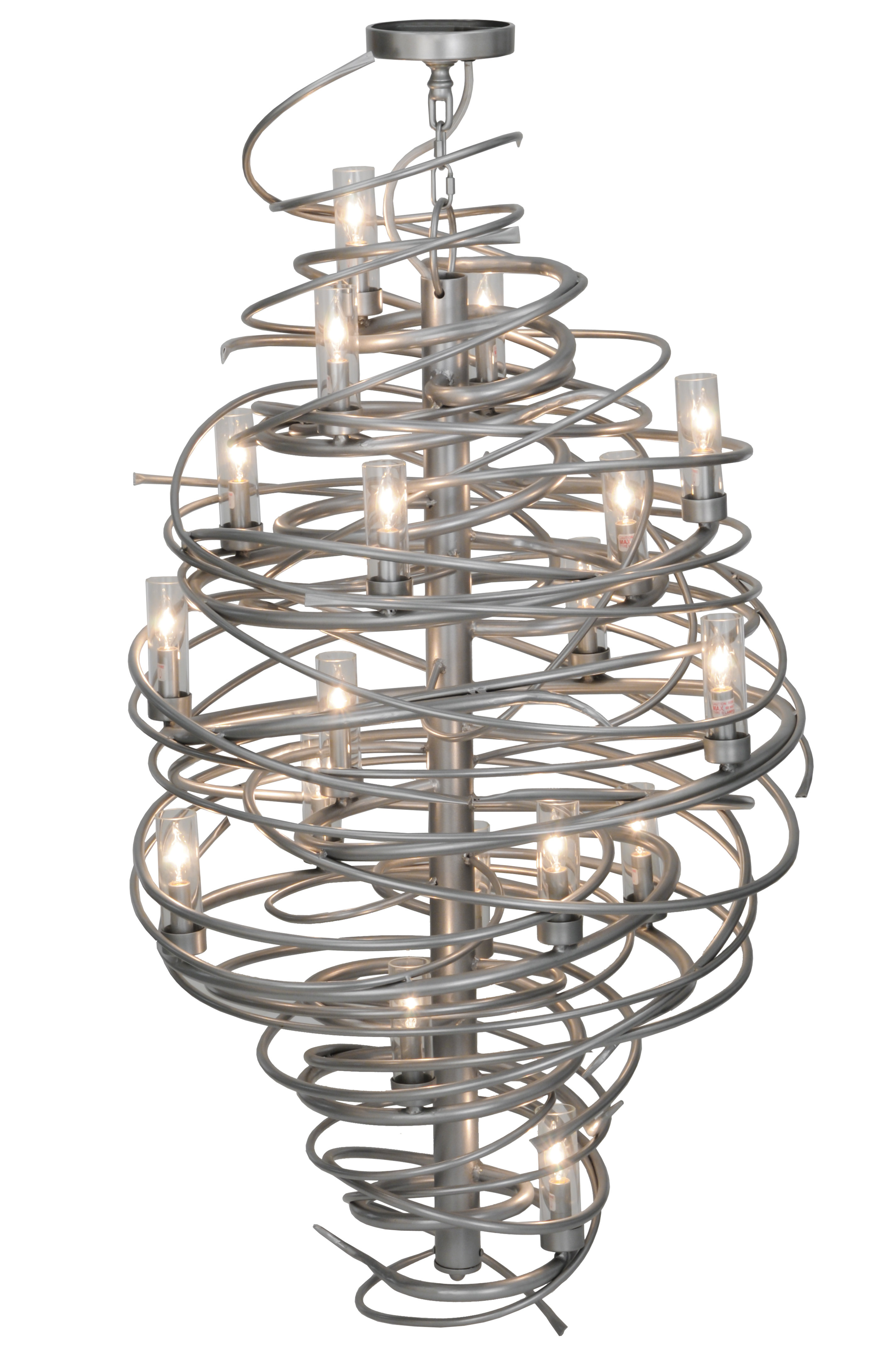 Meyda Lighting Cyclone 30"W 18 - Light With Glass Shades Chandelier ...