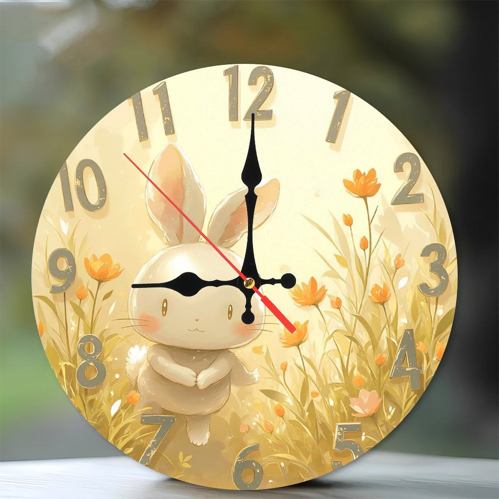 Latitude Run® 10" Round MDF Wall Clock with Silent Quartz Movement and ...