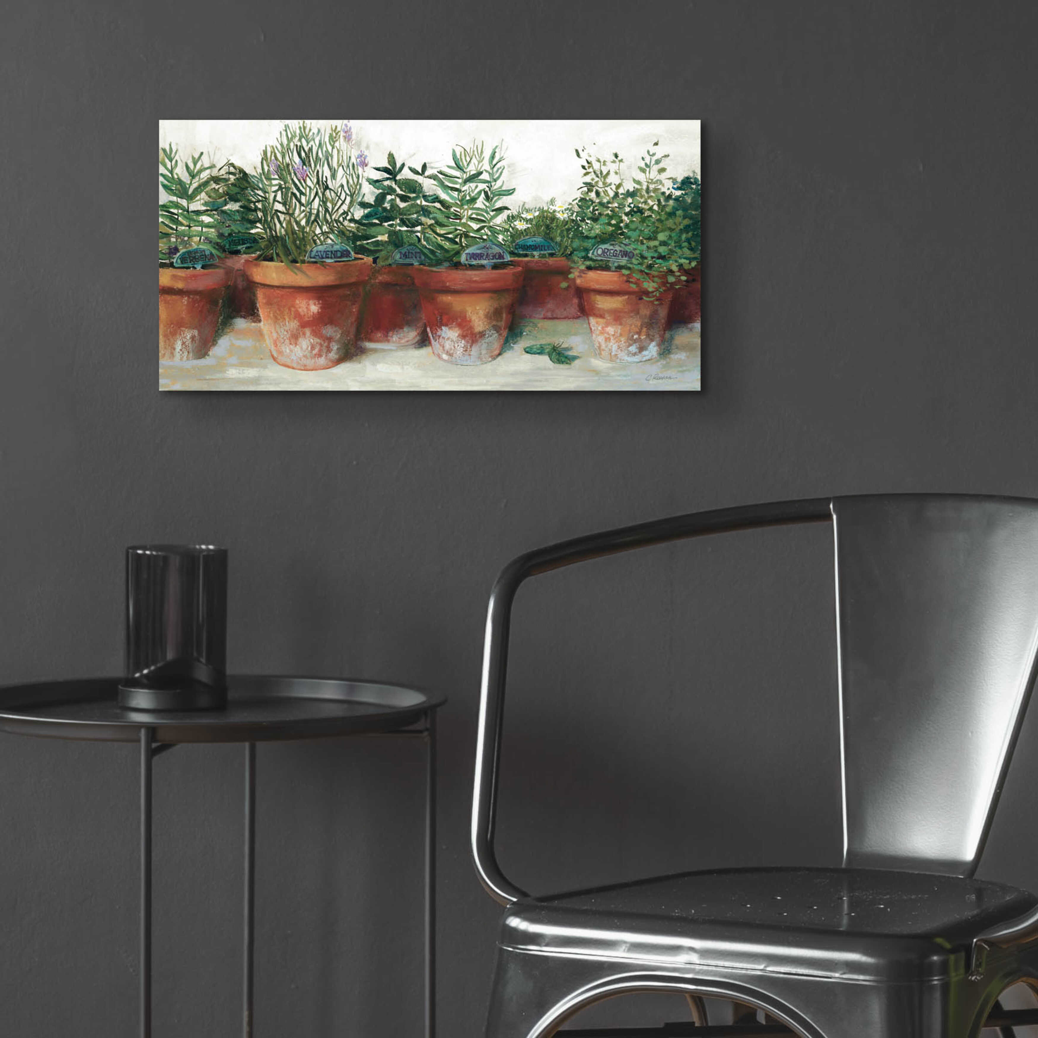 Lark Manor™ " Pots Of Herbs I White " by Carol Rowan | Wayfair