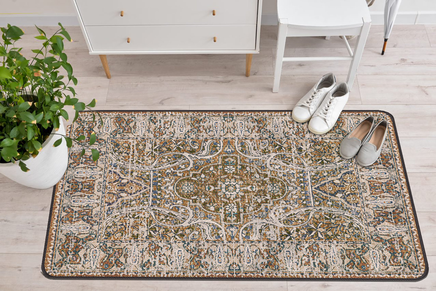 Bungalow Rose Mirtha Premium EnduraStran Nylon Distressed Rug | Wayfair