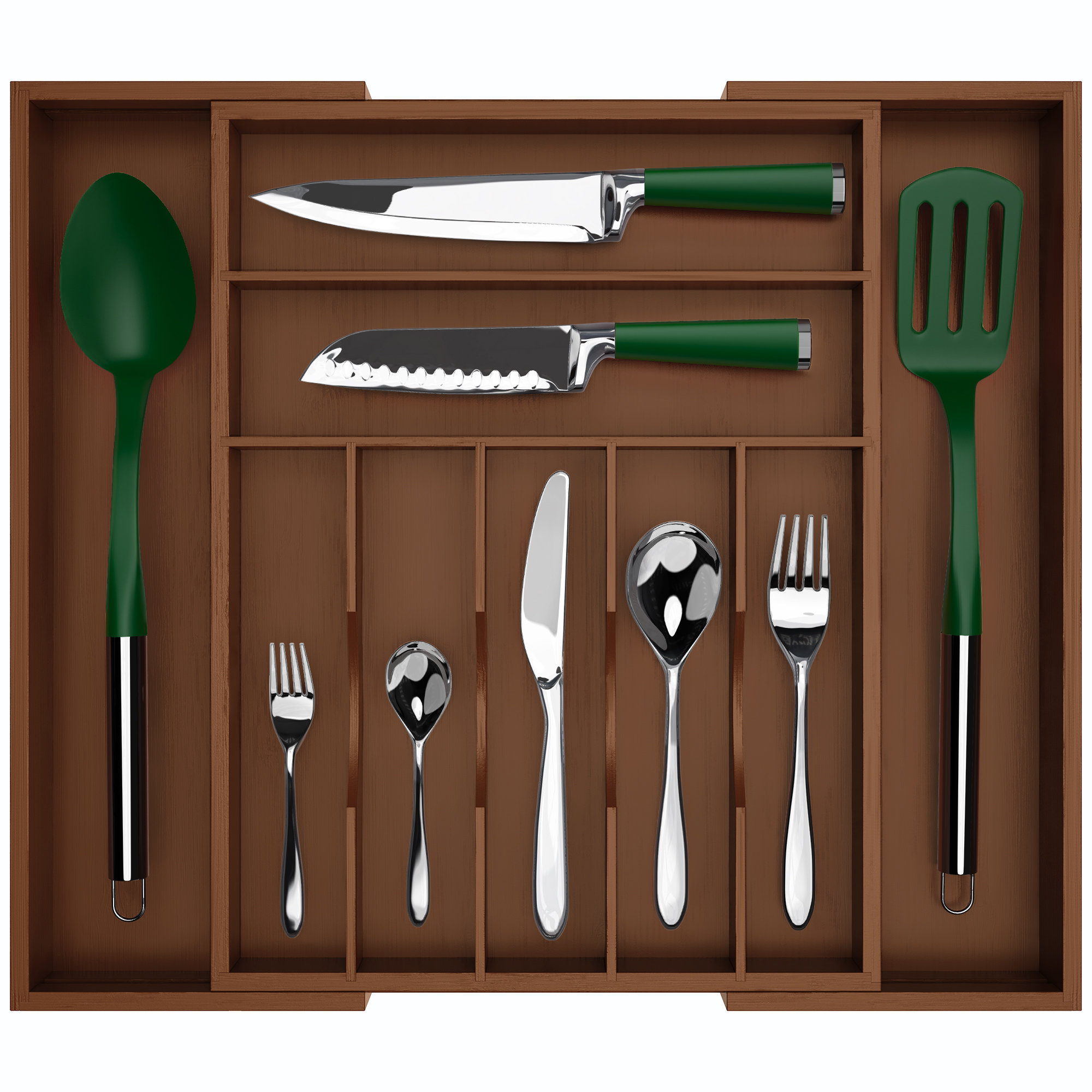 Royal Craft Wood Adjustable Flatware & Kitchen Utensils Drawer ...