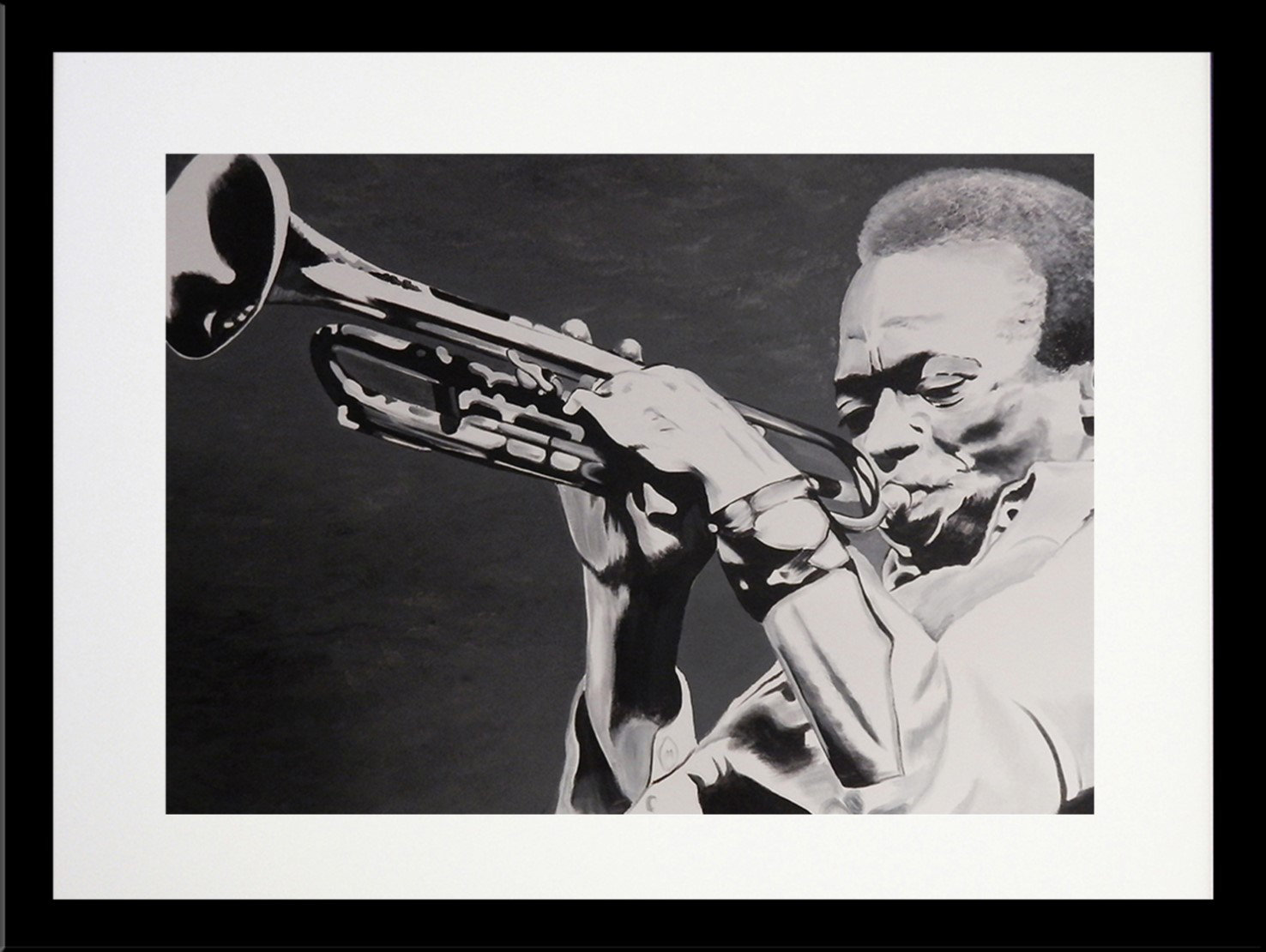 Winston Porter 'Miles Davis' Framed Acrylic Painting Print | Wayfair