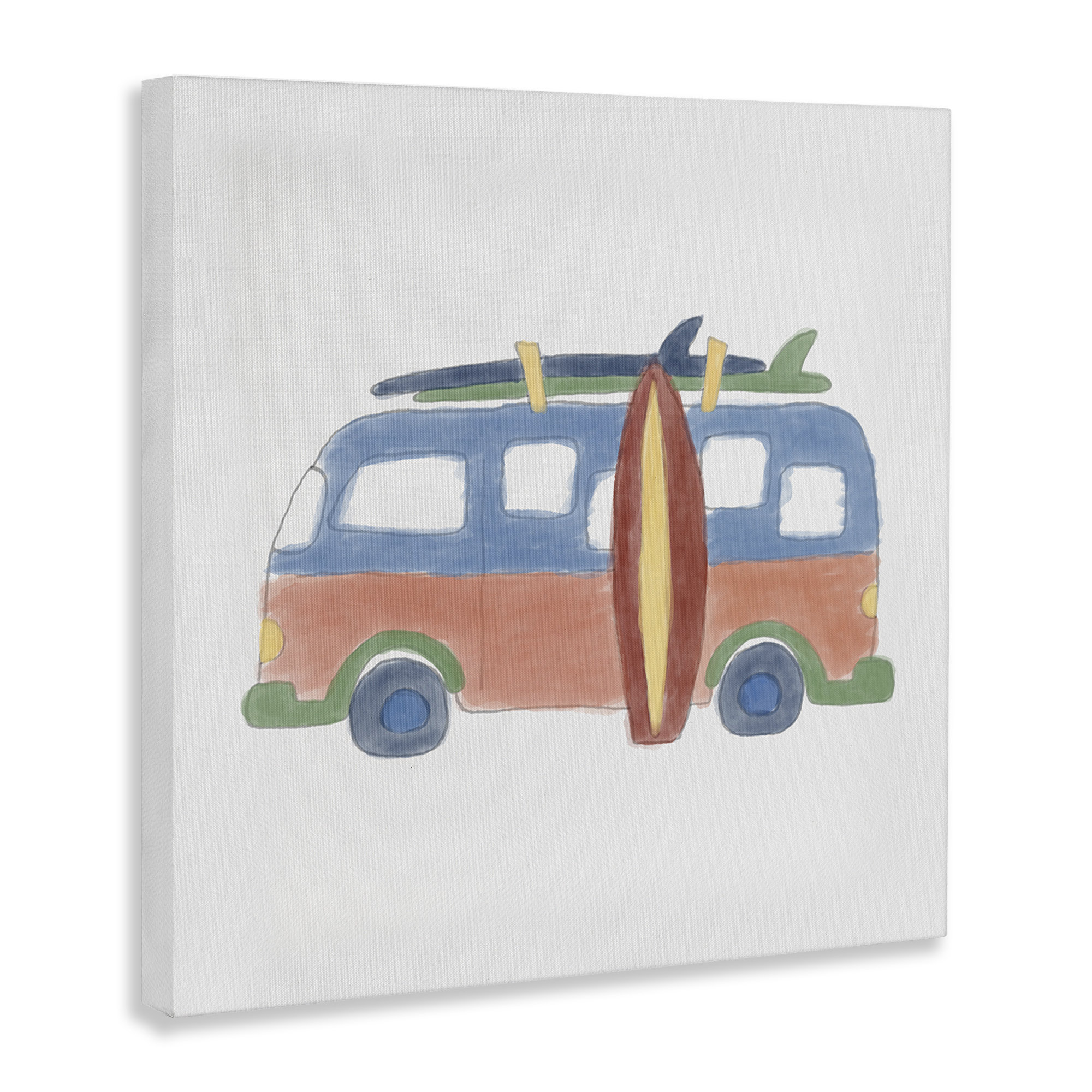 Highland Dunes Summer Beach Bus Canvas Wall Art by Carrie Cantwell ...