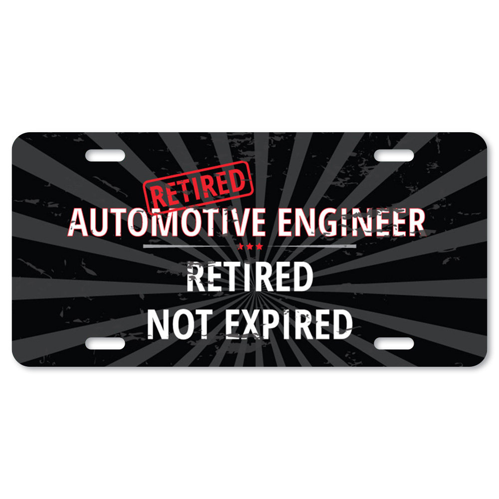 SignMission Retired Automotive Engineer Aluminum Plate Frame | Wayfair