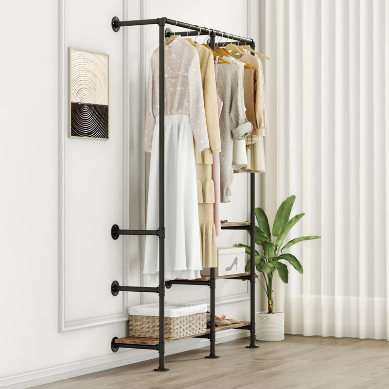 Extension Metal Wall Mounted Clothes Rack | Wayfair
