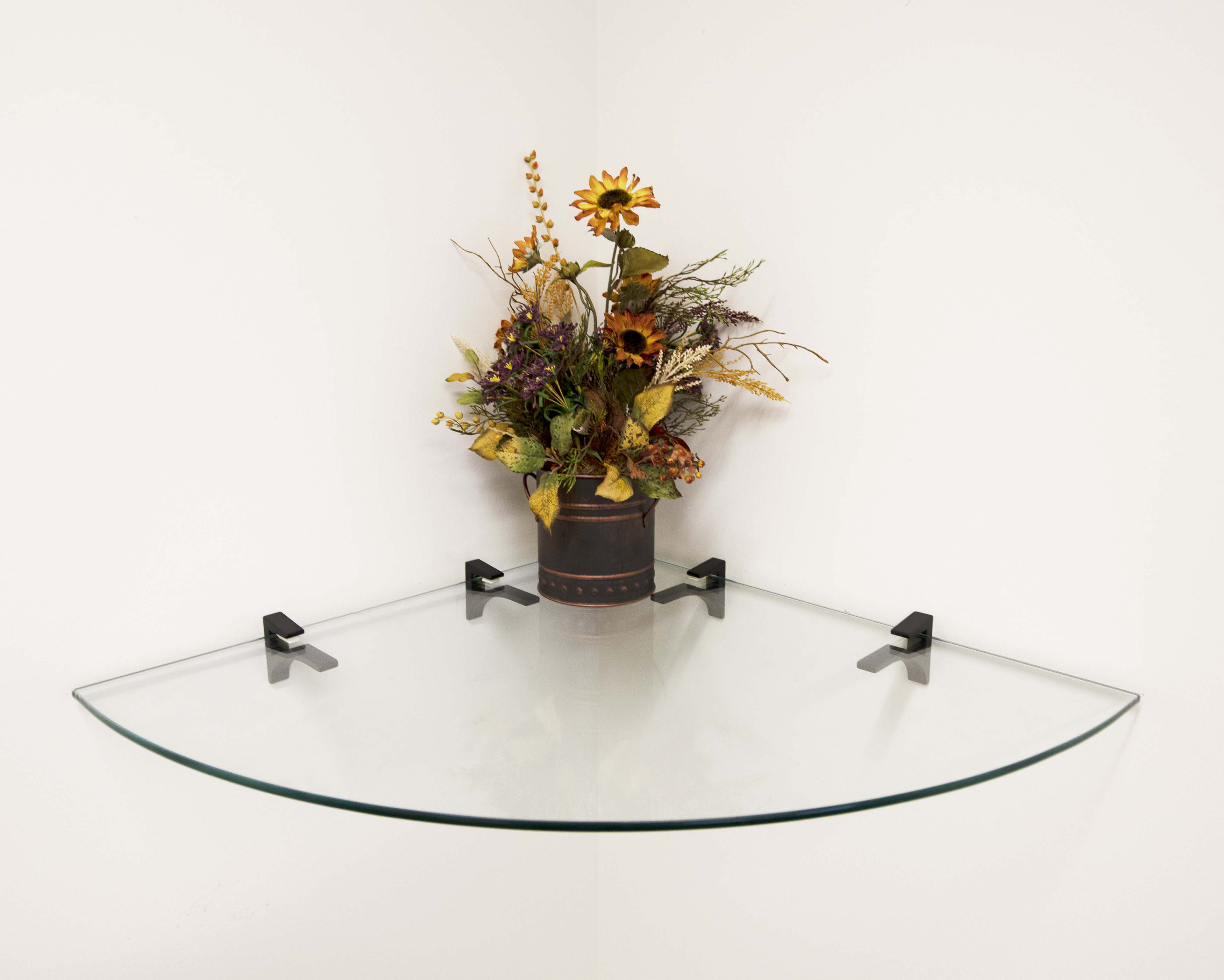 Joss & Main Earlham Glass Corner Shelf | Wayfair