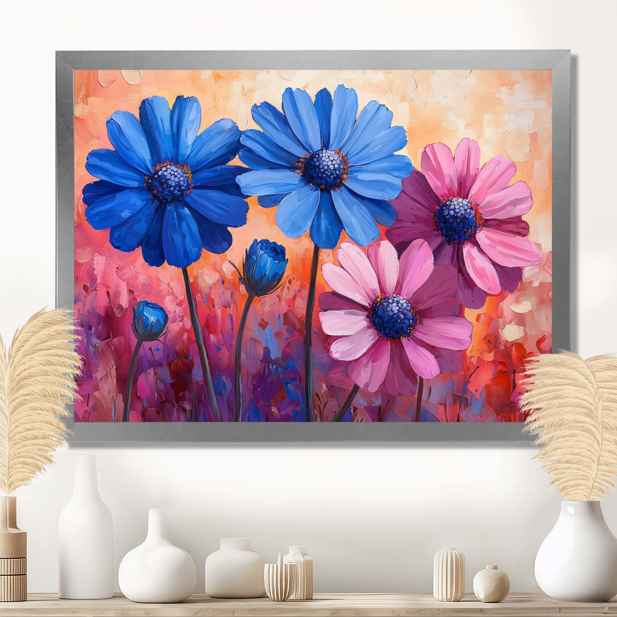Winston Porter Pop Cornflower In Neon Contrasts Pop Art III - Floral ...