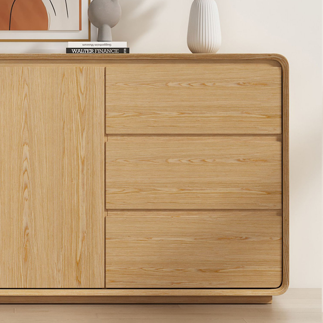 DineElegance.r Modern Simple Solid Wood Sideboard. 47.24'' Sideboard ...