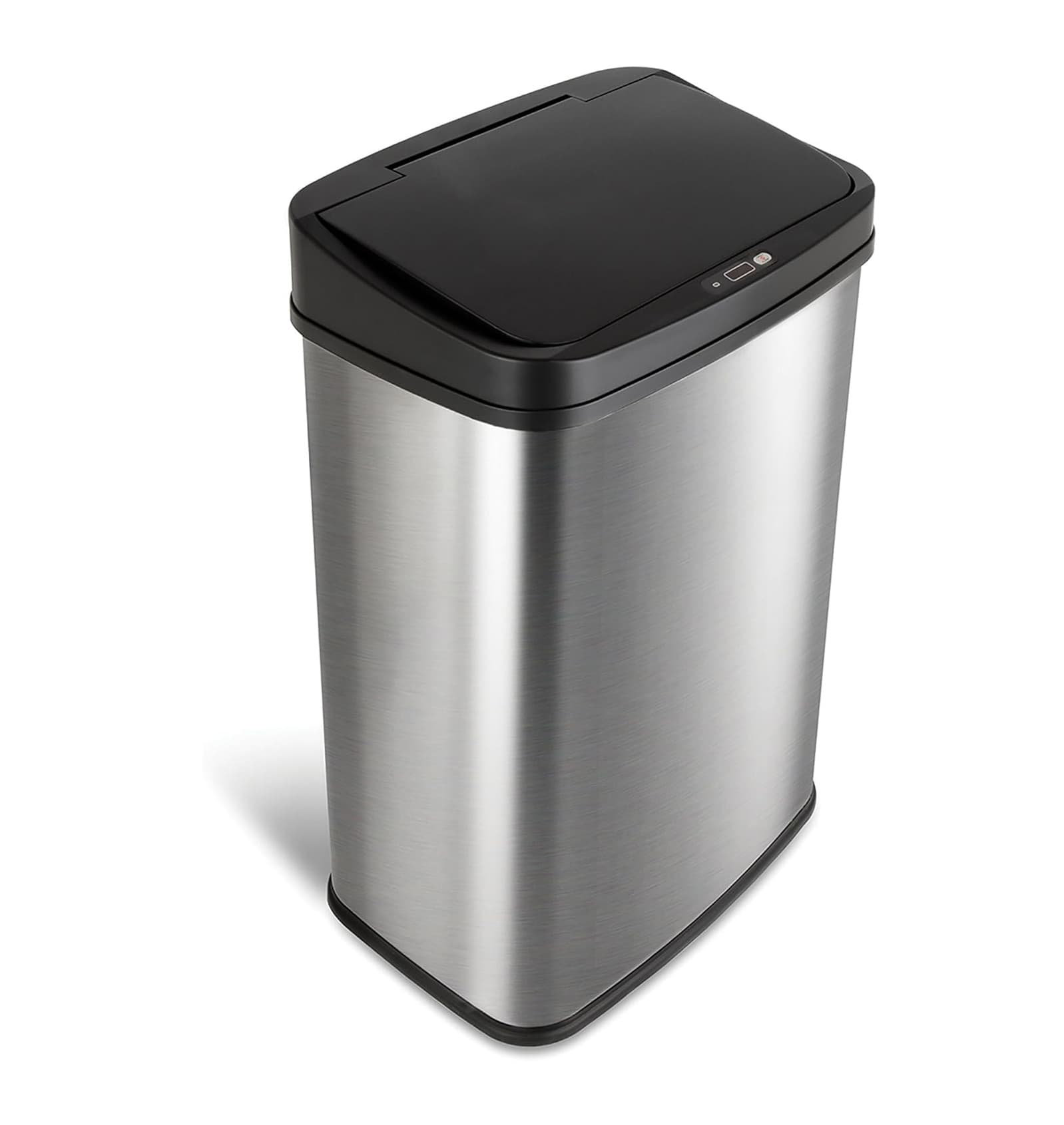 BUMEET 13 Gallon Rectangular Touchless Trash Can - Black Trim - Wayfair ...