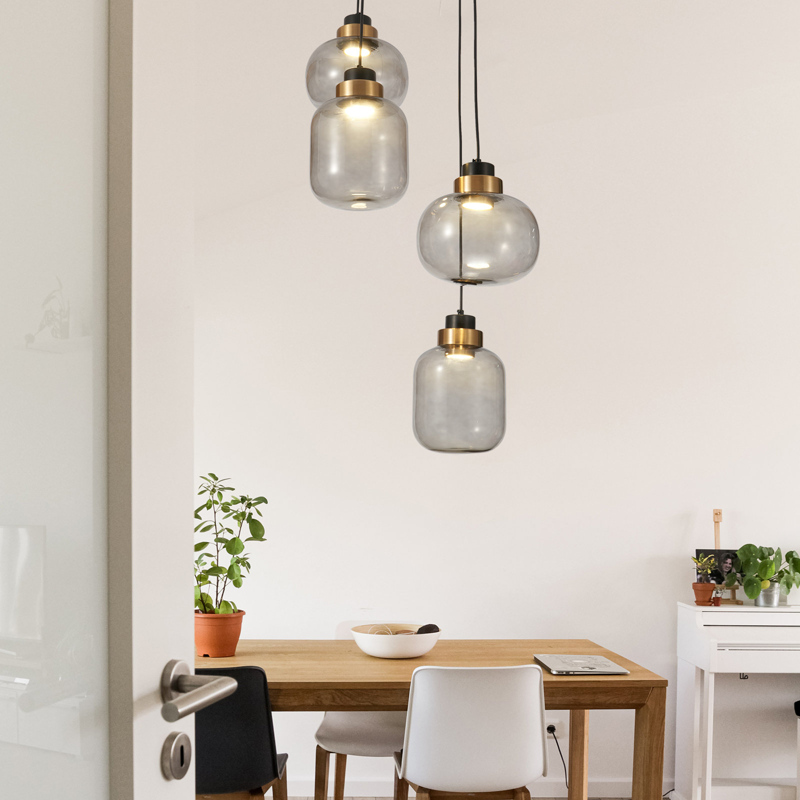 Ivy Bronx Leonah 4 - Light Cluster Geometric LED Pendant - Wayfair Canada