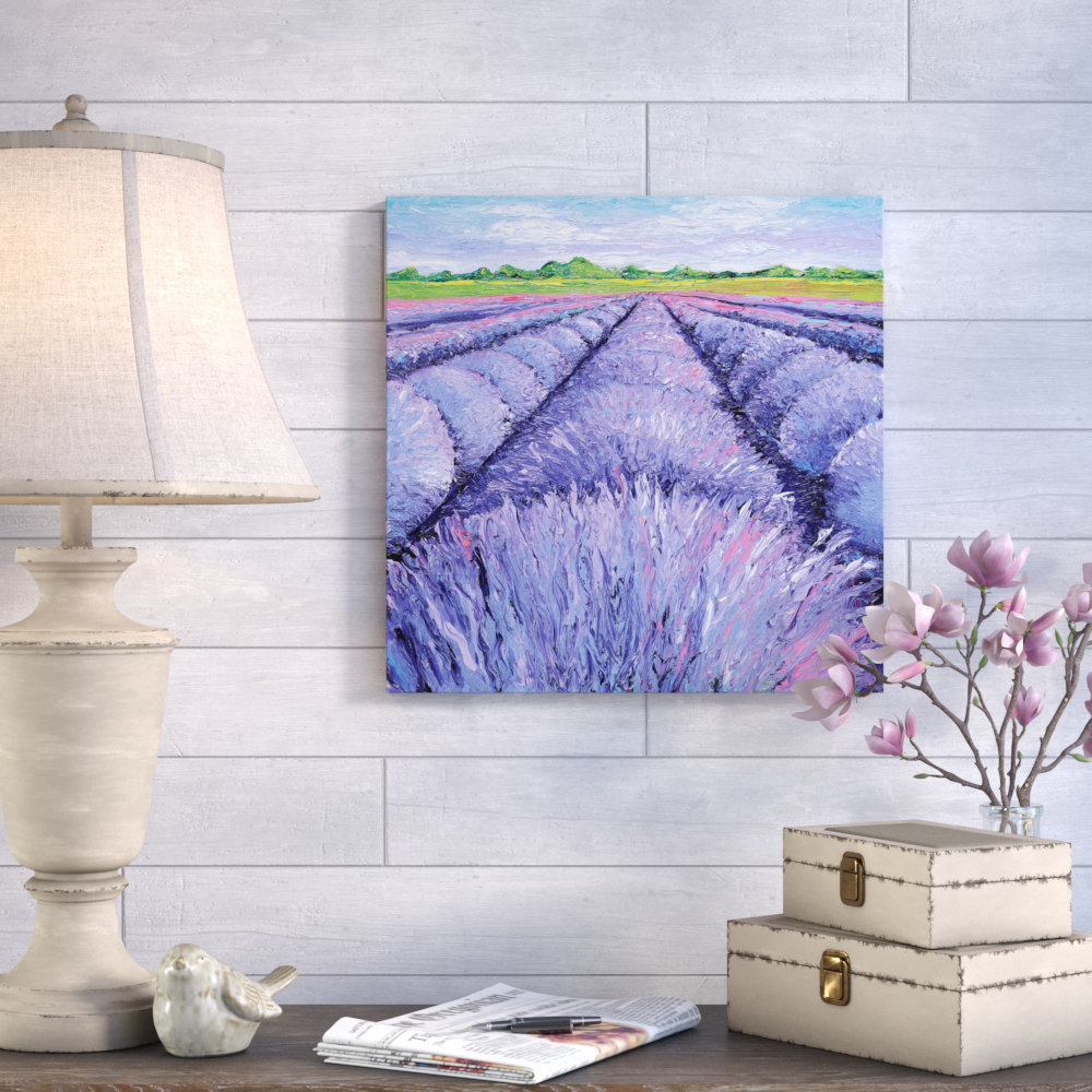 August Grove® 'Lavender Breeze Panel' 2 Painting Print on Wrapped ...