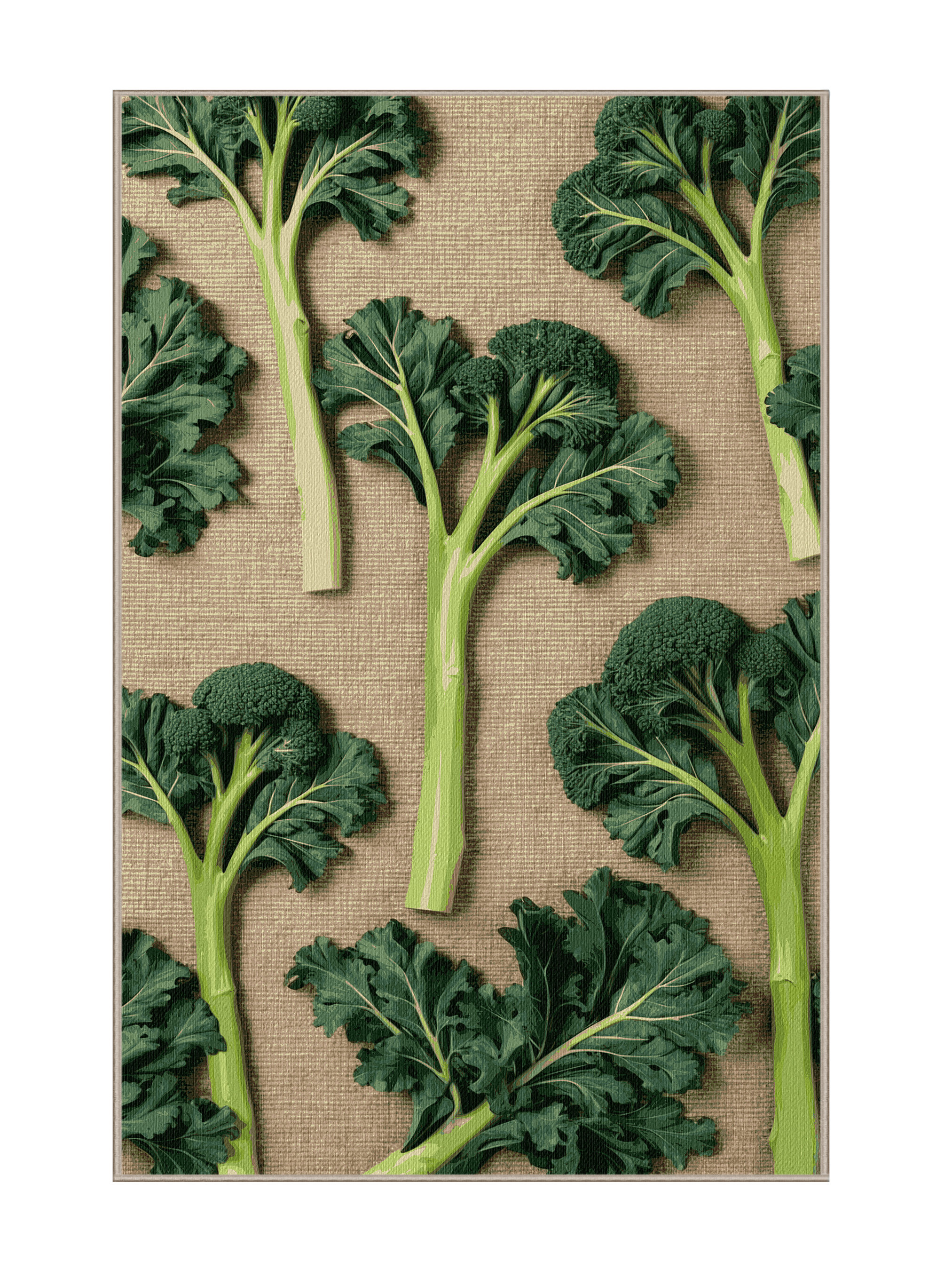 Dakota Fields Washable Broccoli Rabe Vegetables Area Rug | Wayfair
