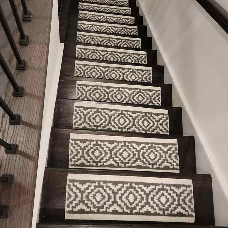 Stunver Rugs Stair Treads Non Slip Stair Runner - 28inX9in Premium ...