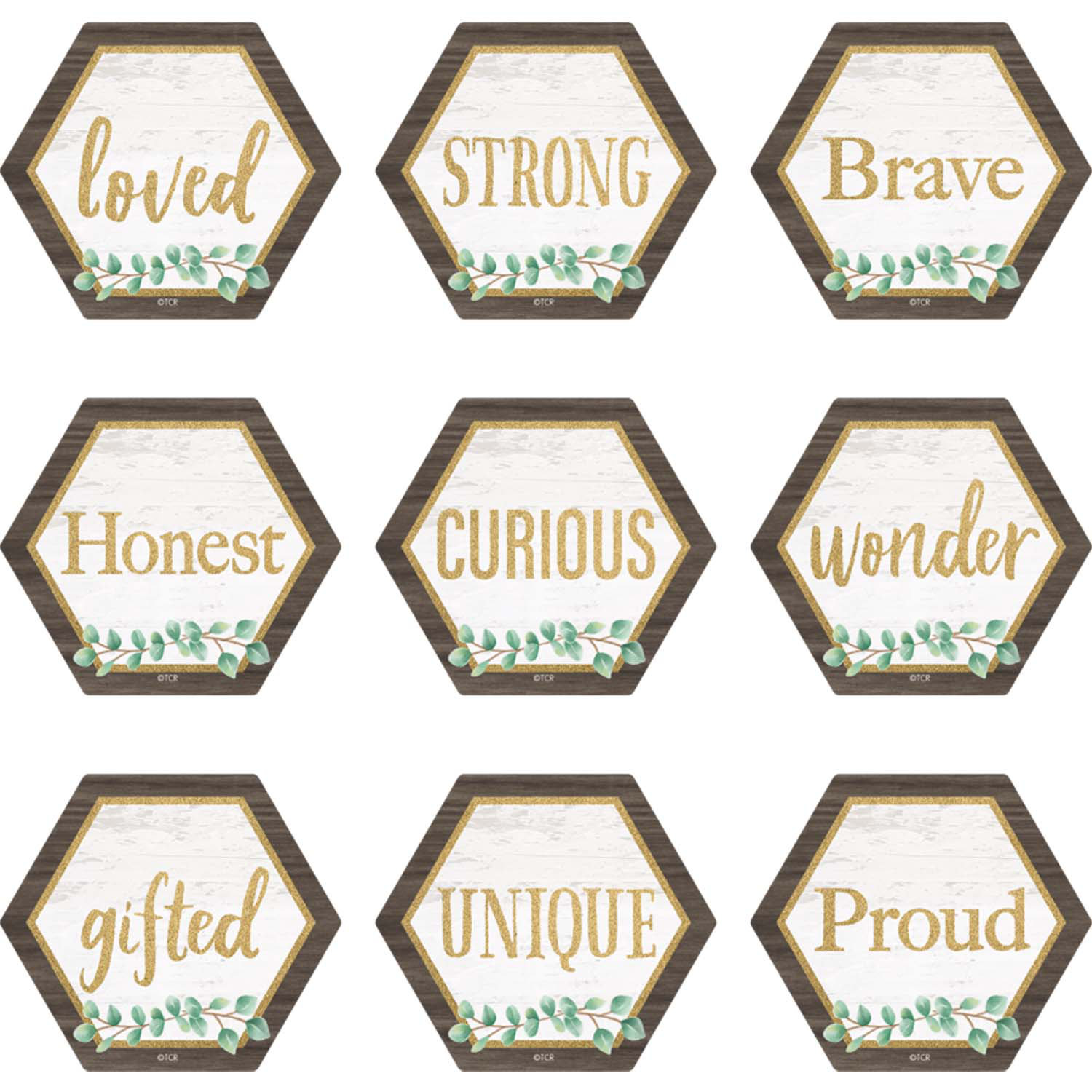 Teacher Created Resources Eucalyptus Positive Words Mini Accents | Wayfair