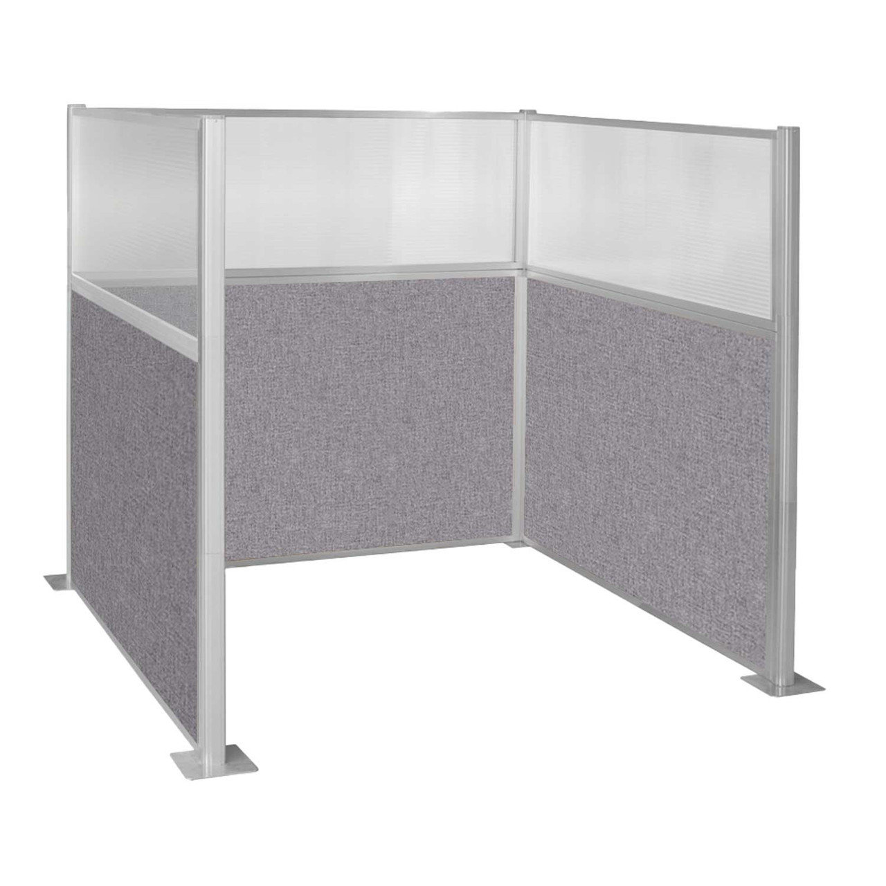 Versare 6' X 6' Pre-Configured U Shape Hush Panel Cubicle - With Window ...