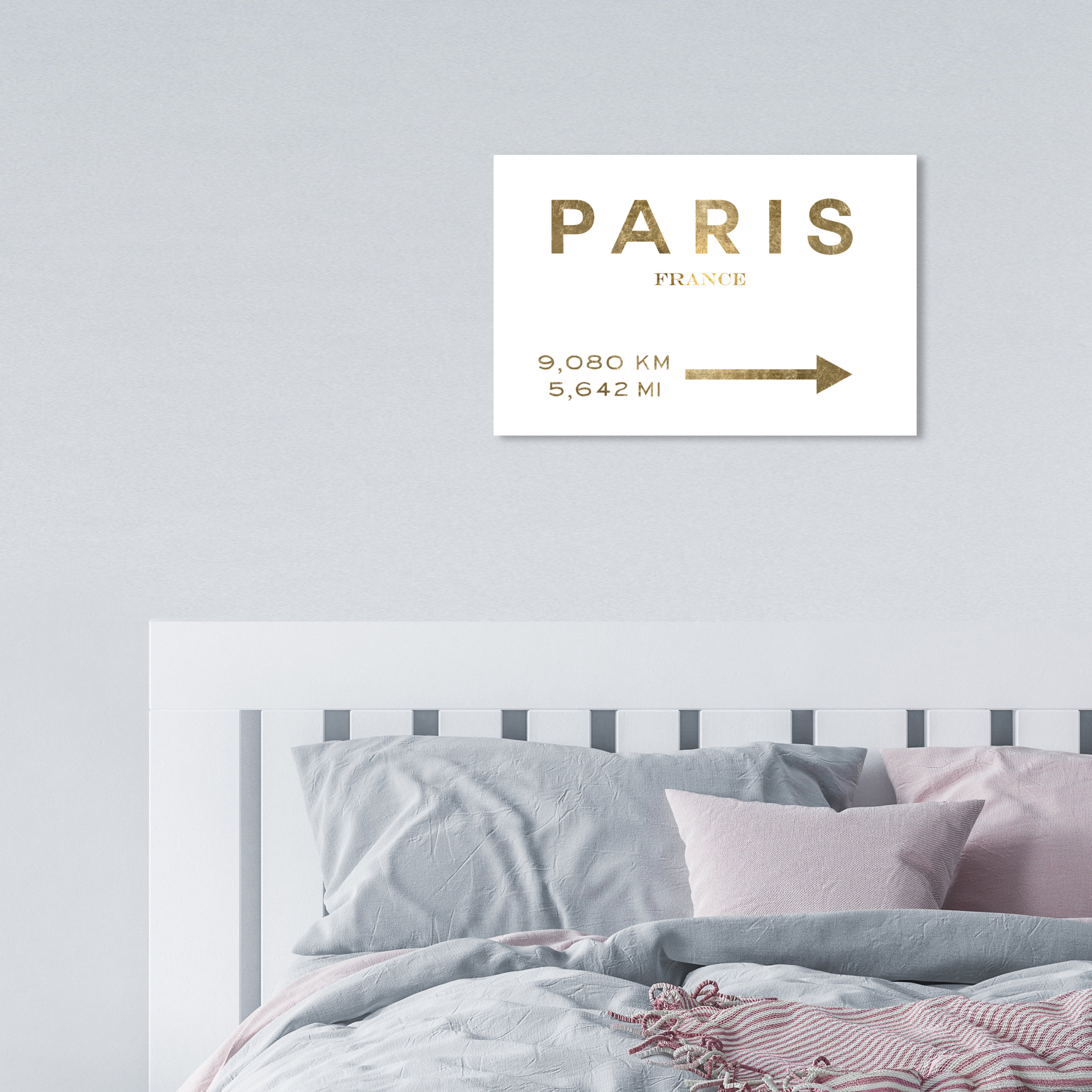 Art Remedy European Cities Paris Road Sign Minimalist - Textual Art ...