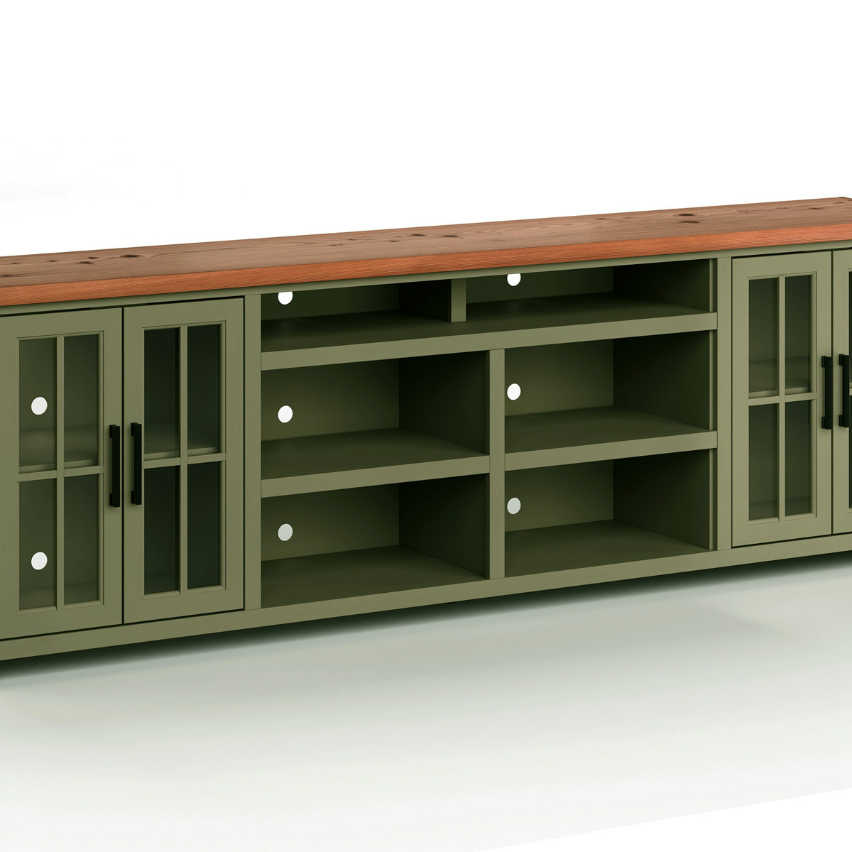 Red Barrel Studio® Home Vineyard 96 Inch TV Stand Console For Tvs Up To ...