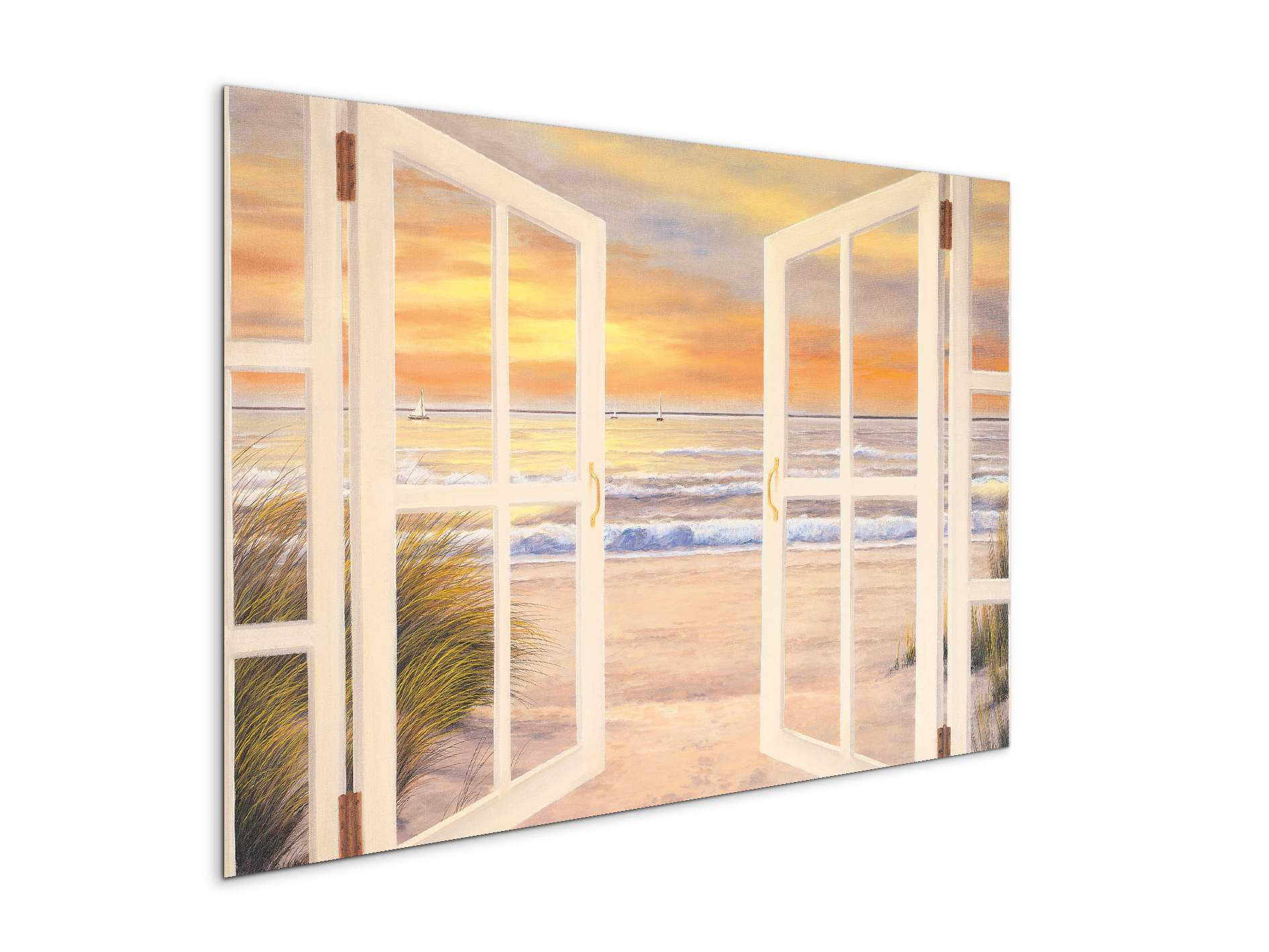 Beachcrest Home Window Sea View by Art Studio 53×80 cm MetalArt Materic ...