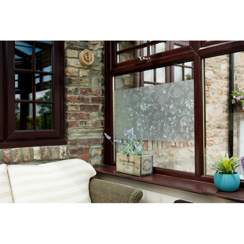 Ophelia & Co. Self-Adhesive Privacy Glass Window Film, Perennial/Damast ...