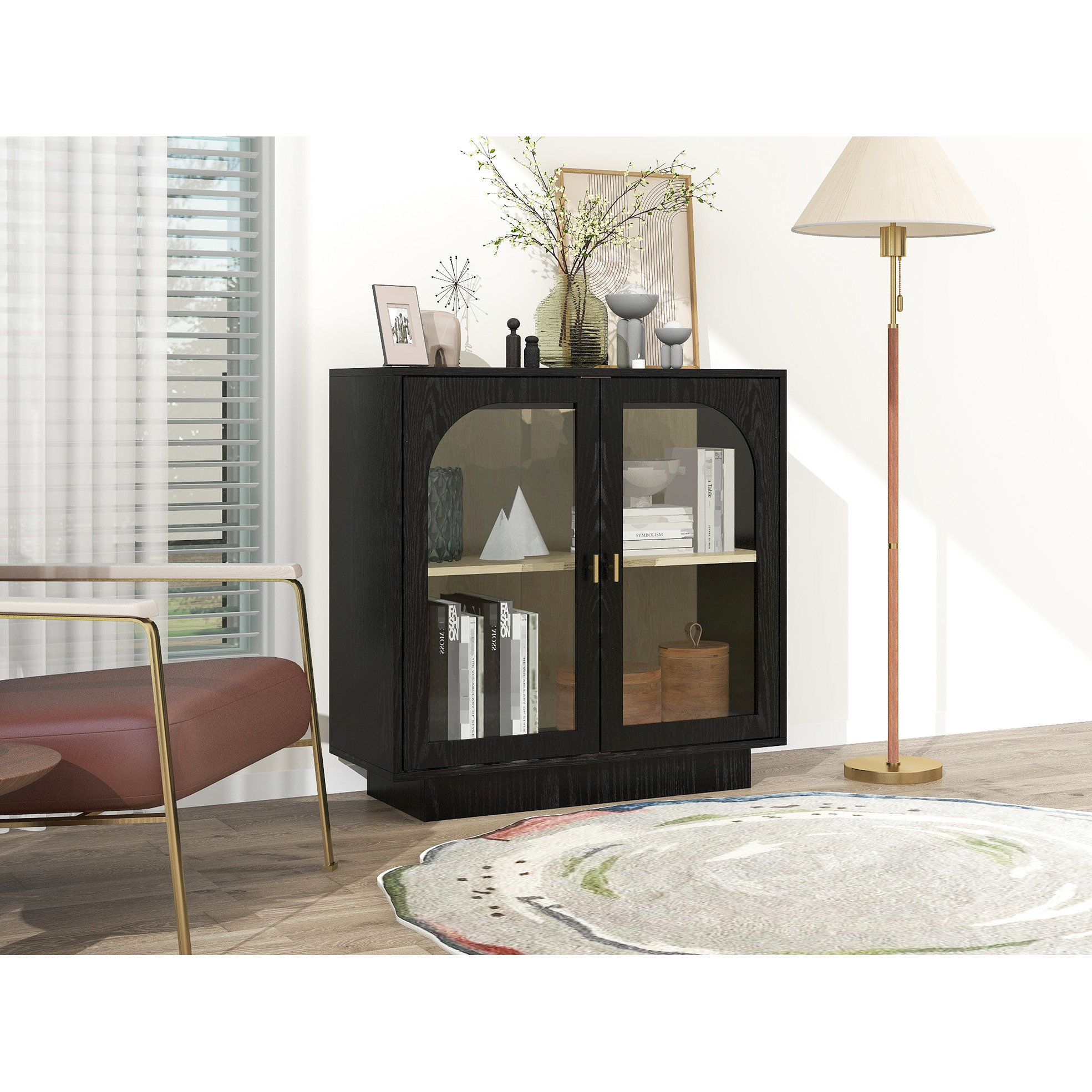 George Oliver Living, Dining, Study Area Storage Cabinet - Acrylic Door ...
