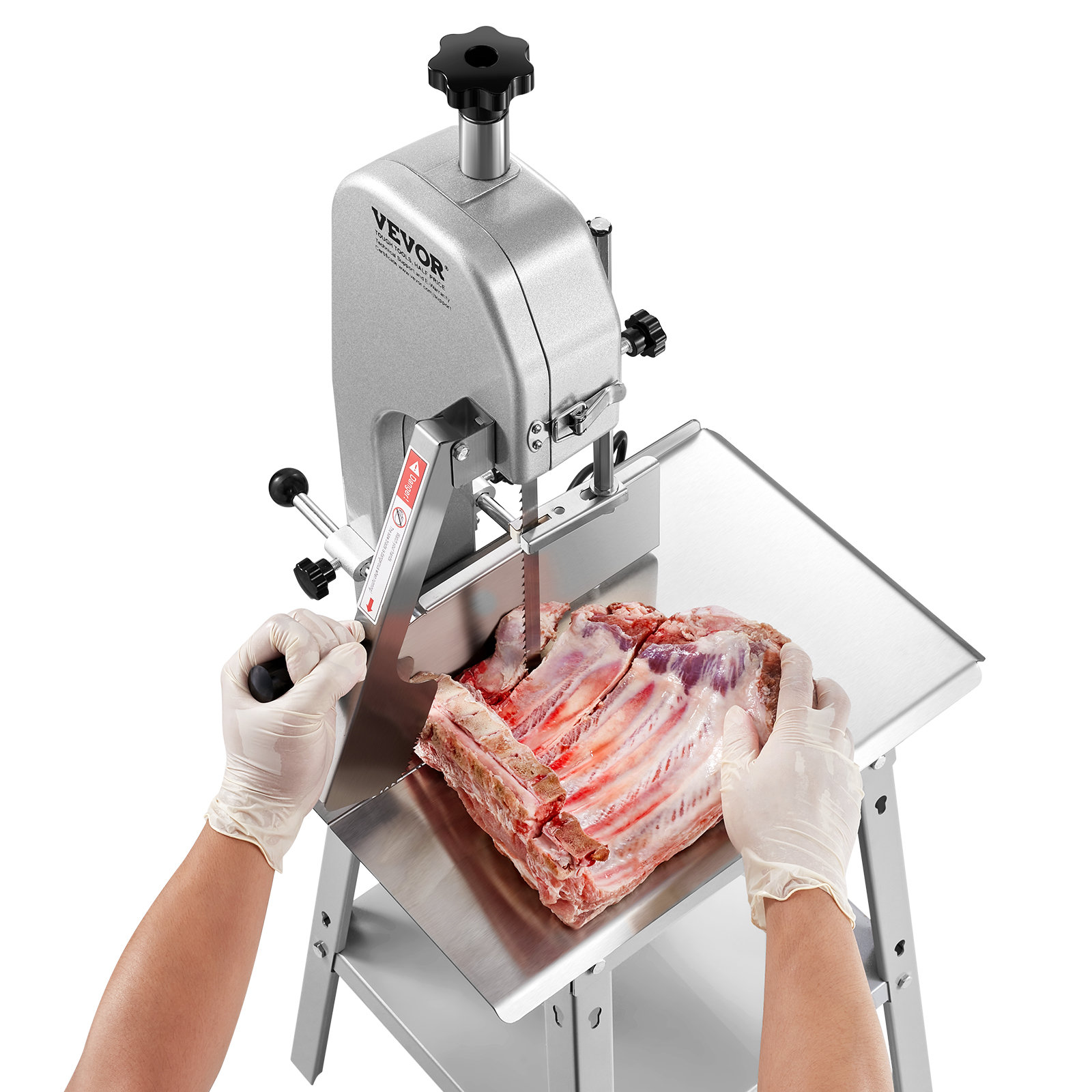 VEVOR 850W Commercial Electric Meat Bandsaw Stainless Steel Bone Sawing ...