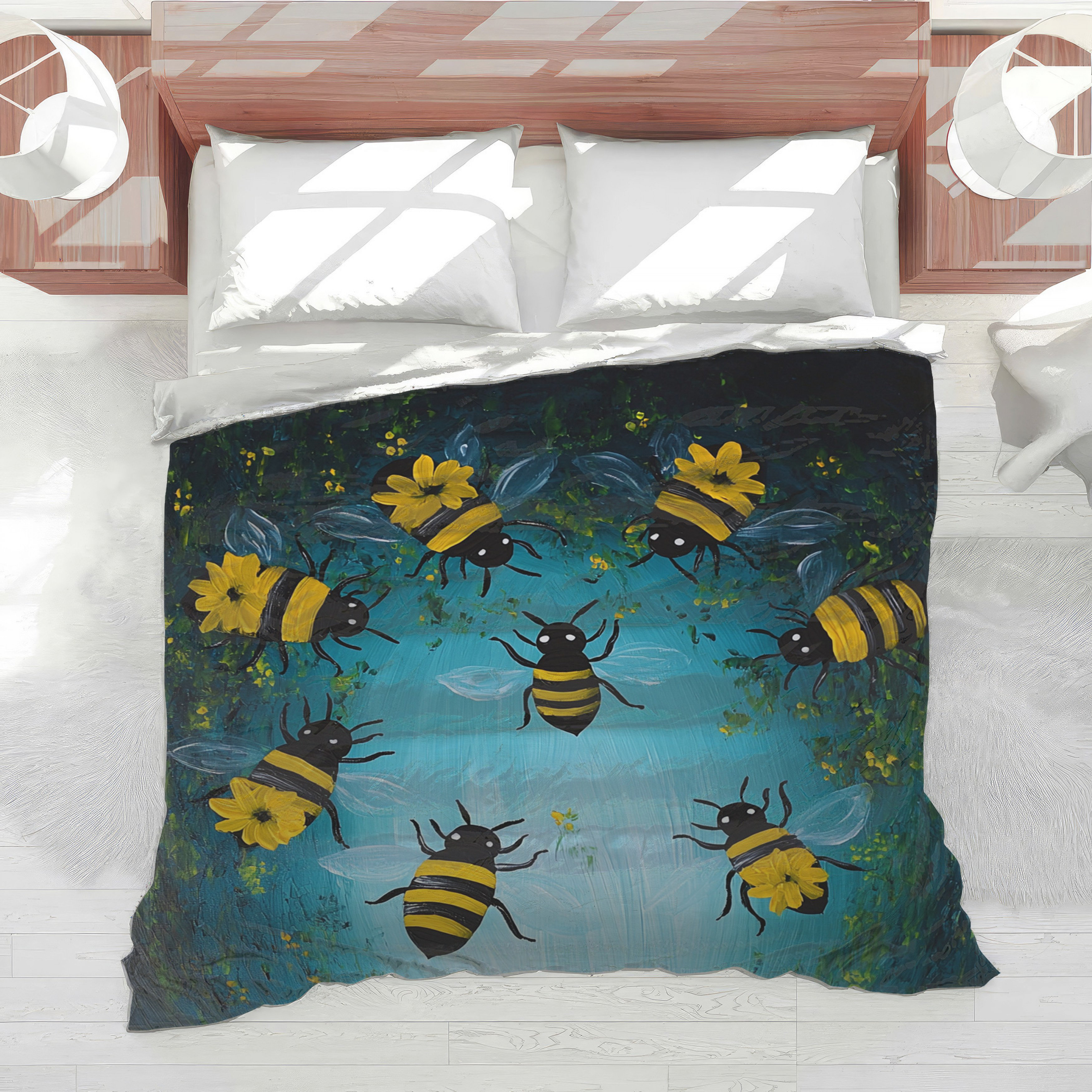 VisionDecor Bees Bedding Insects Comforter Bohemian Boho - Wayfair Canada