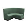 QA Group Olympic Style Curved Corner Restaurant Booth Seating - Plain ...