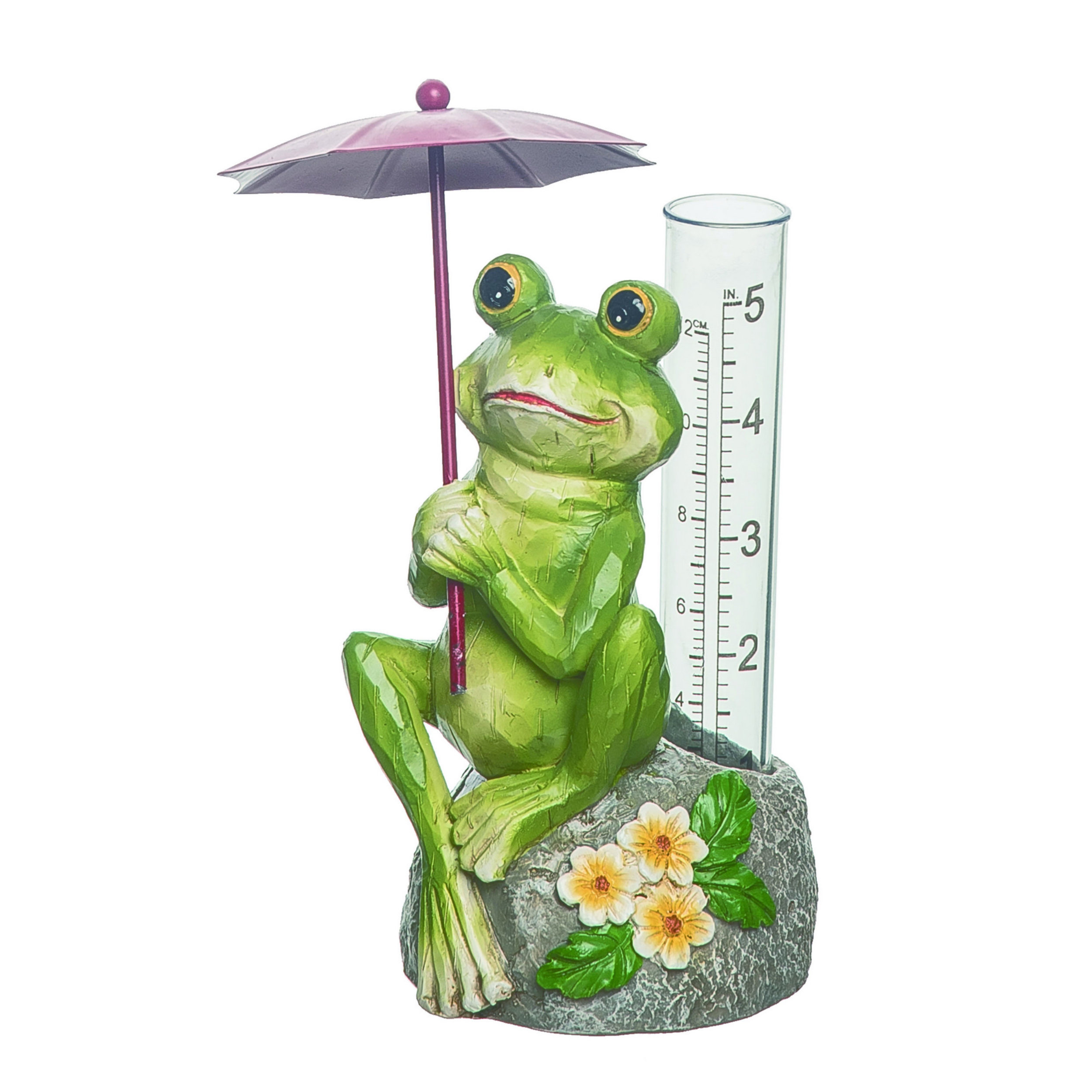 Arlmont & Co. Royelle Resin Frog Rain Gauge | Wayfair