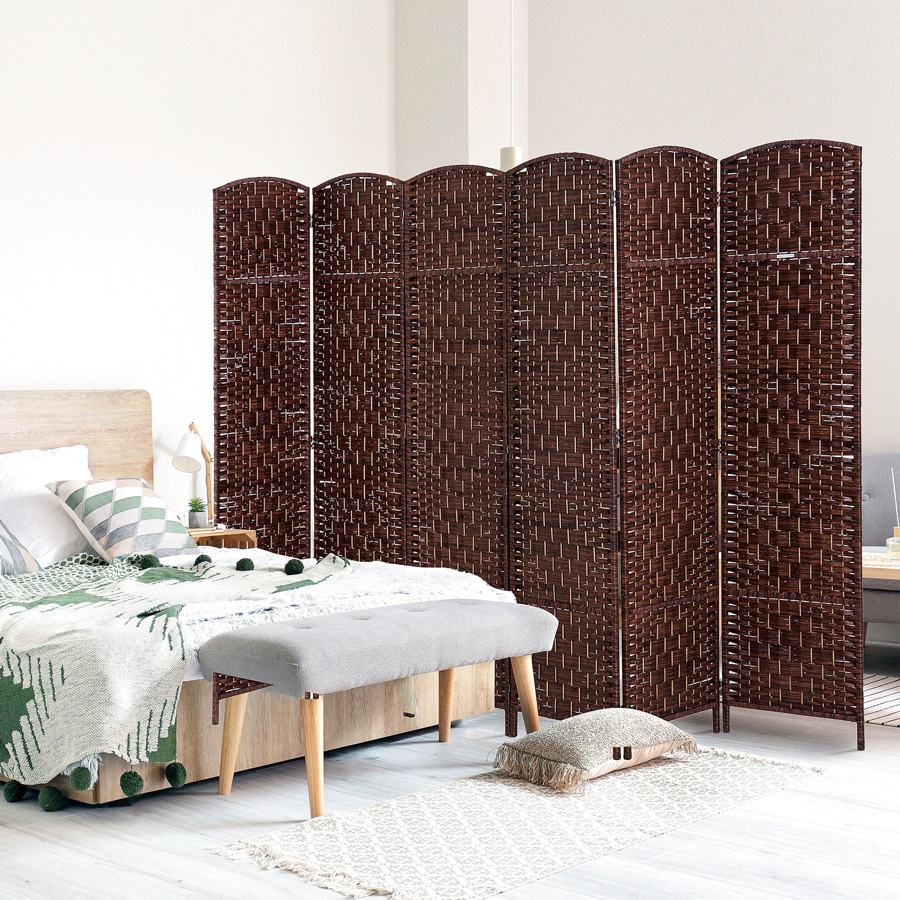 TUOXIN 6' Tall Brown Privacy Fence. Adds A Stylish Touch To Balconies ...