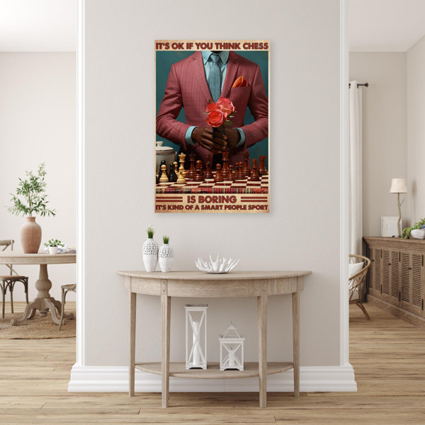 Trinx " Its Ok If You Think Chess Is Boring - 1 Piece Rectangle Graphic ...