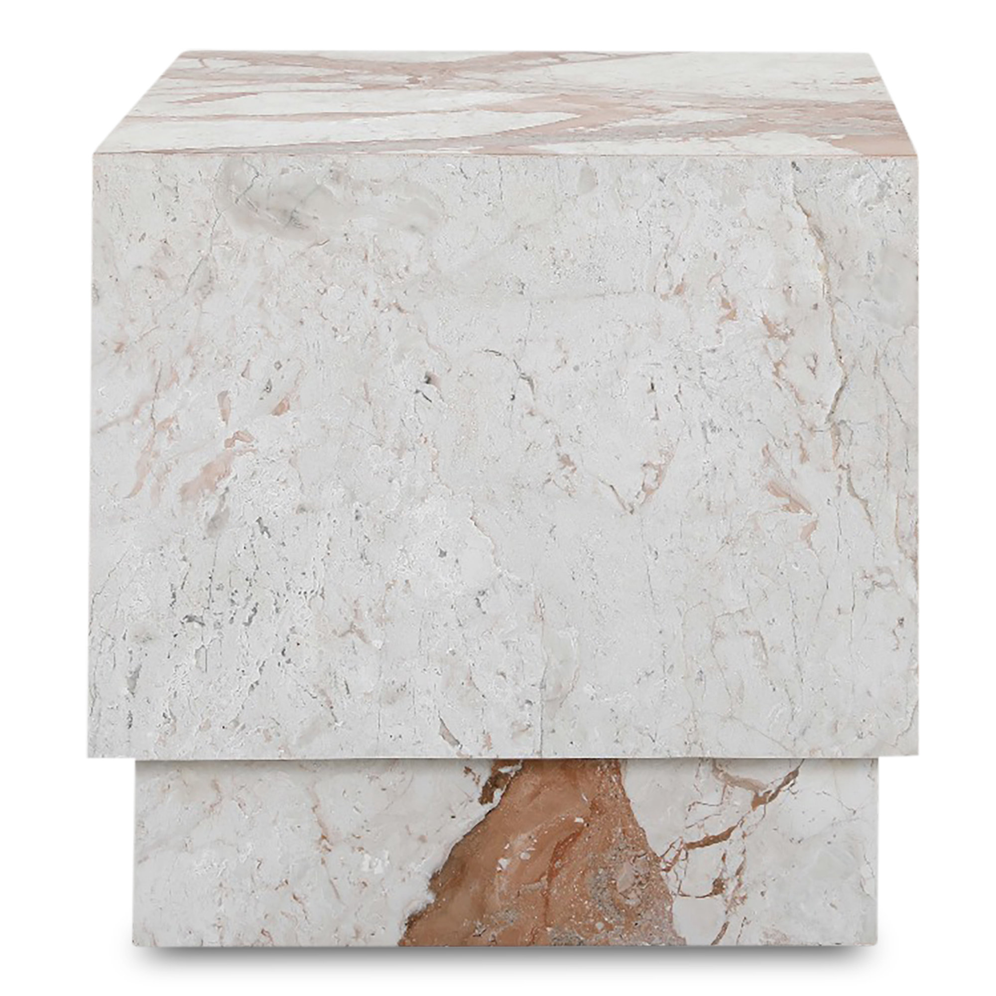 Moe's Home Collection Layla Side Table Breccia Marble | Perigold