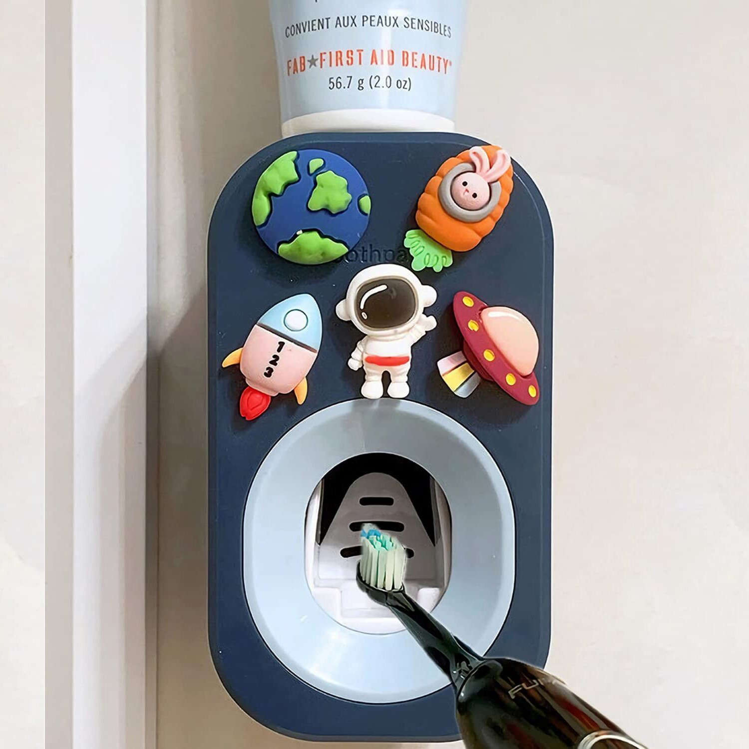 Zoomie Kids AutoSqueeze Wall-Mounted Toothpaste Dispenser for Kids ...