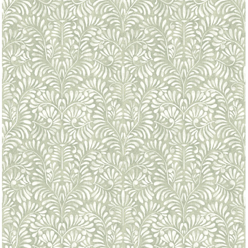 Floral & Botanical Green Wallpaper You'll Love | Wayfair