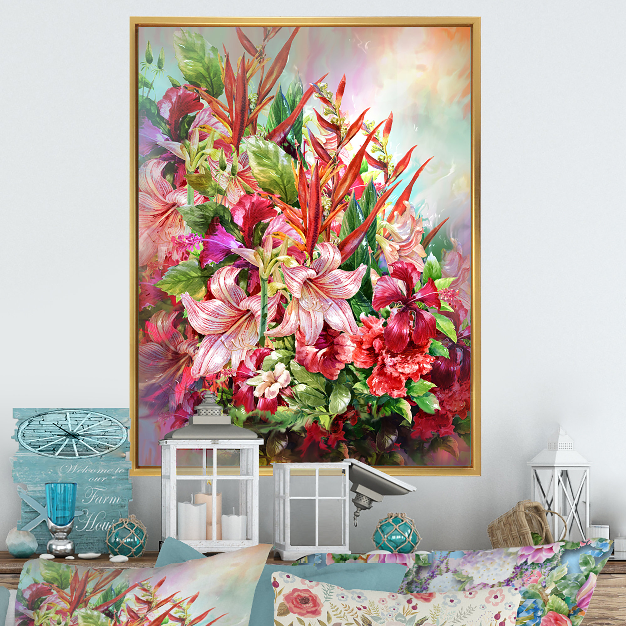 Bay Isle Home™ Vintage Muticolored Spring Flowers VIII - Traditional ...