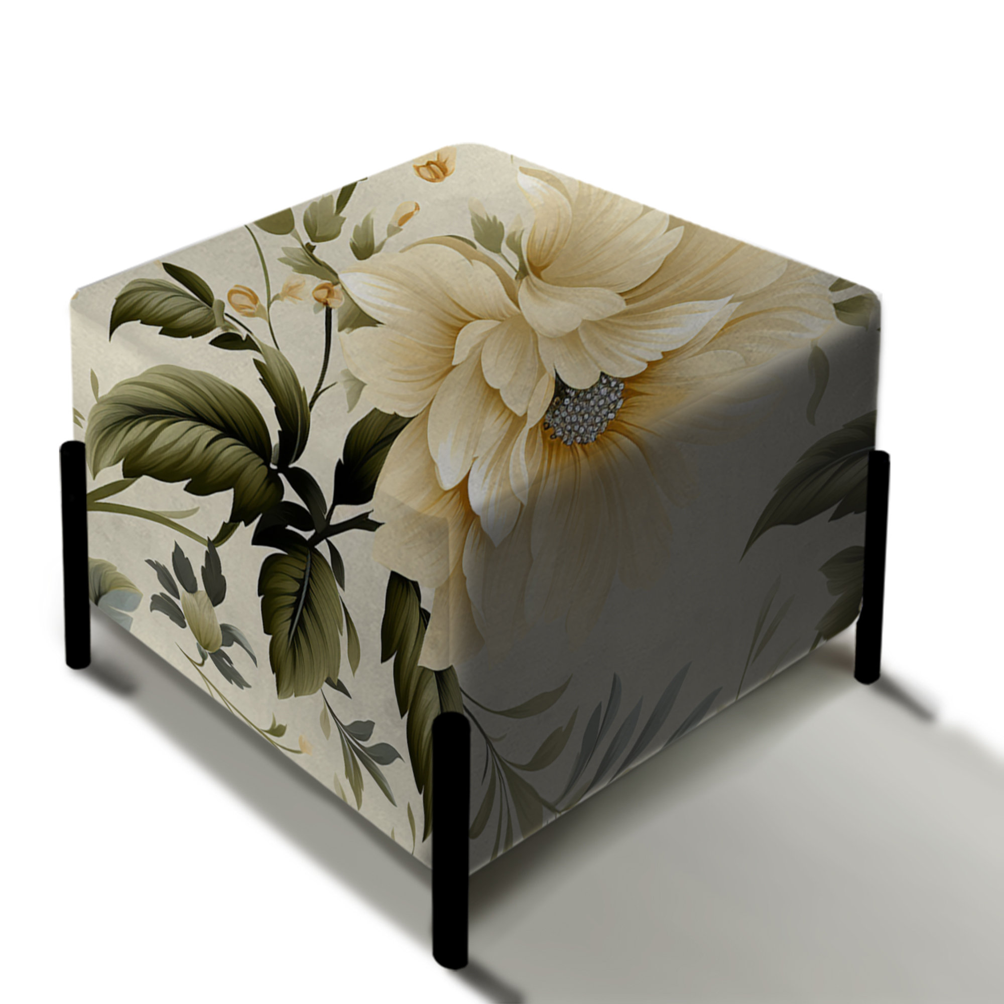 Design Art Minimalist Simplicity Victorian Pattern I - Floral Square ...