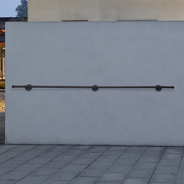 FRONG 73" Wall Support Industrial Loft Pipe Handrail For Stairs ...