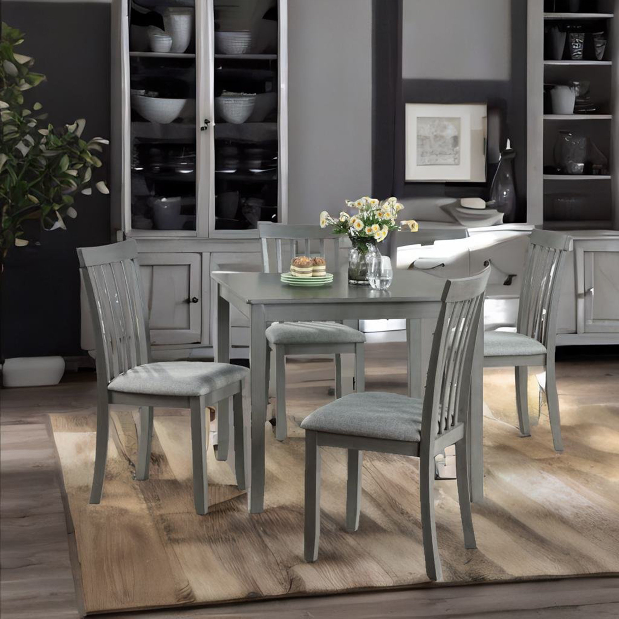 Red Barrel Studio® Kaanan Rectangular 34.5'' L x 34.5'' W Dining Set | Wayfair