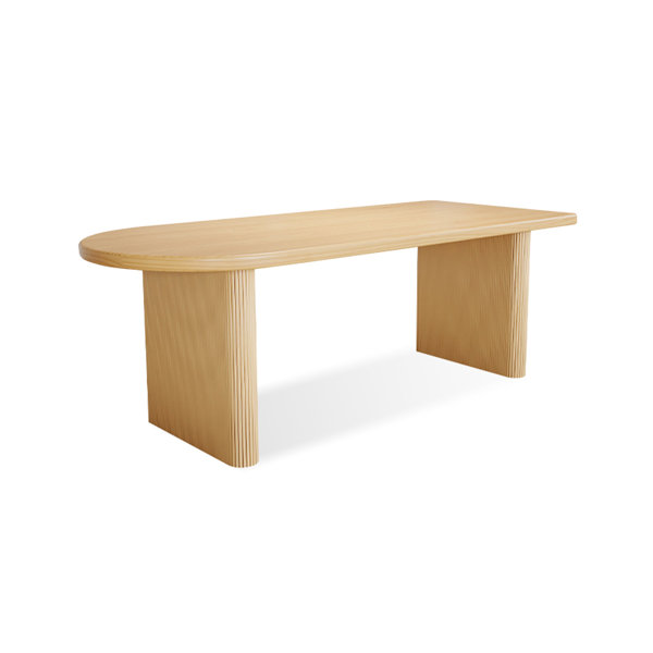 Everly Quinn Absa Oval Solid Wood Dining Table | Wayfair