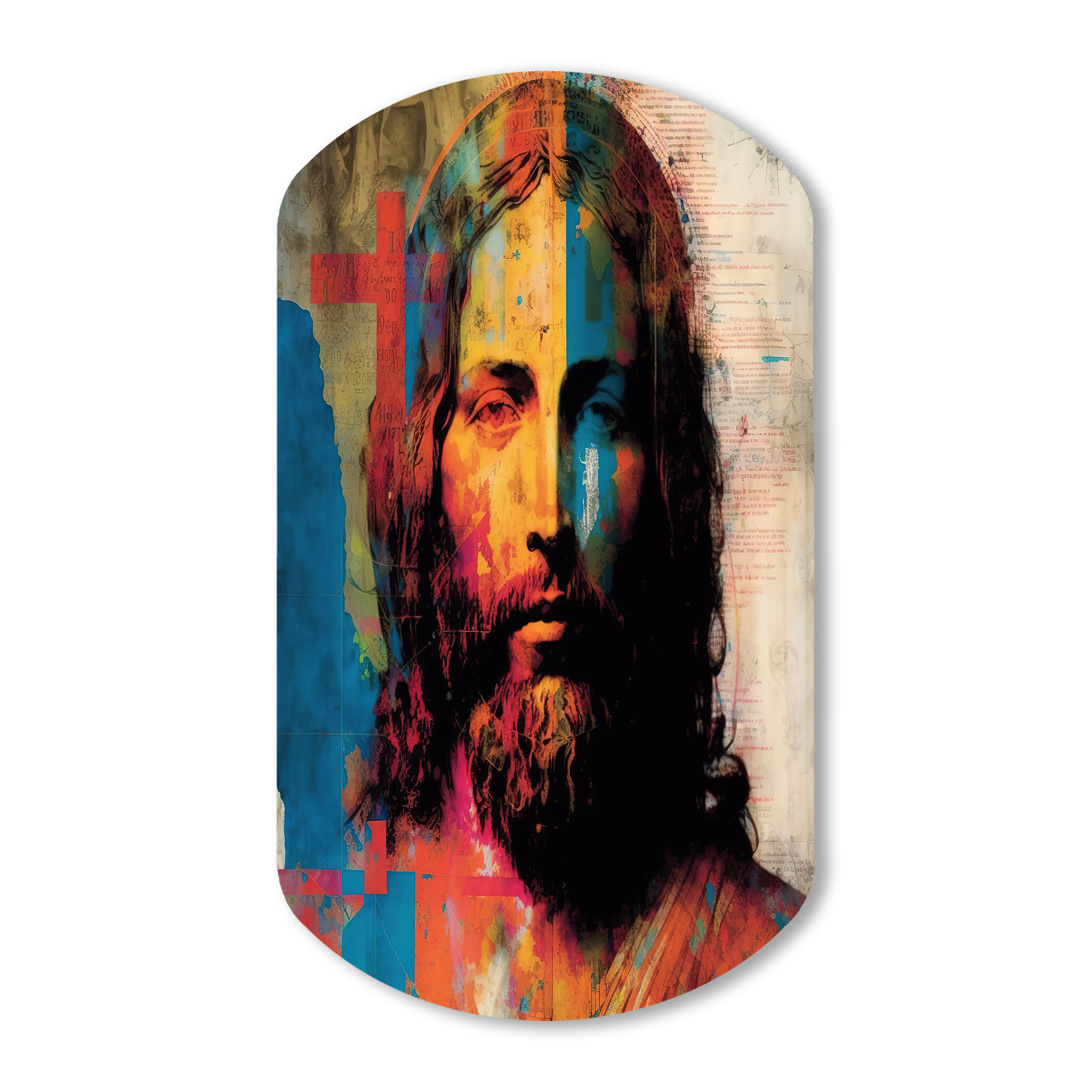 Design Art Pop Art Jesus Portrait III - Religious Portrait Cylinder ...