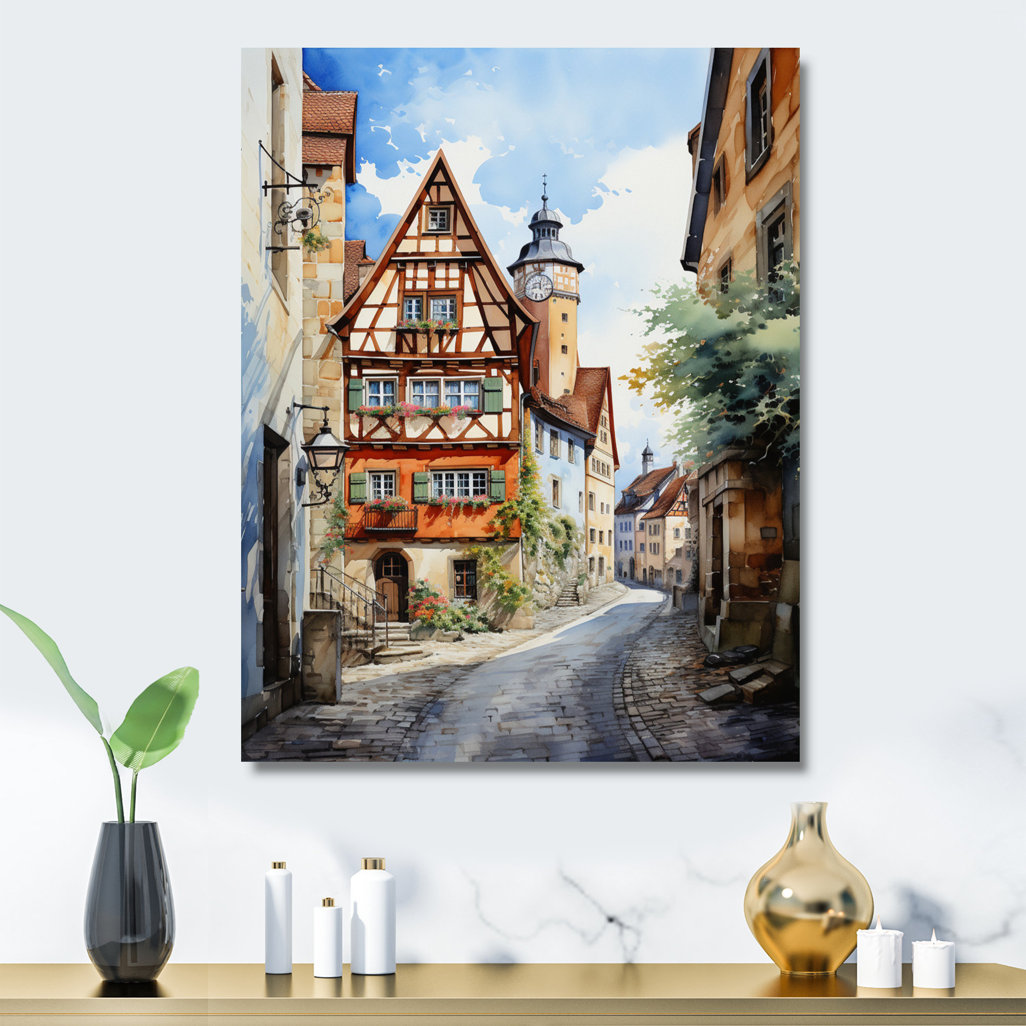 Winston Porter Germany Rothenburg Street I - Germany Metal Wall Decor ...