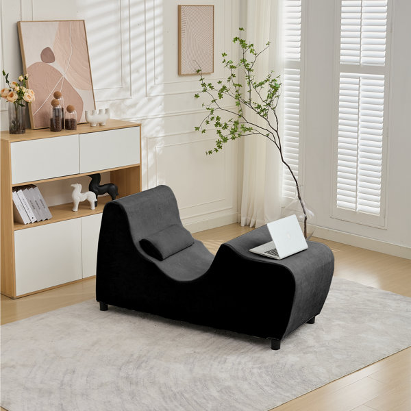 Ebern Designs Yoga Chair For Adults, Velvet Yoga Chaise Lounge Chair ...