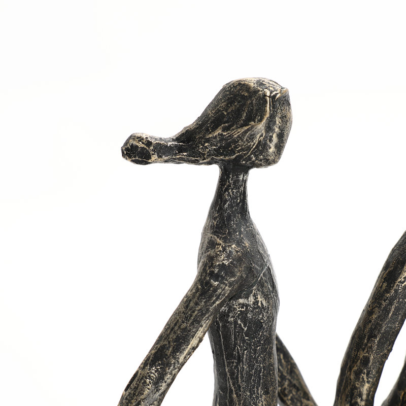 Lark Manor™ Modern Brown Polyresin Couple Walk Tabletop Home Decor ...