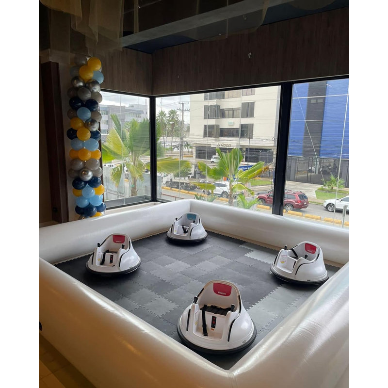 Connsann 13' x 13' Bumper Car Track Inflatable Racing Track for Kids ...