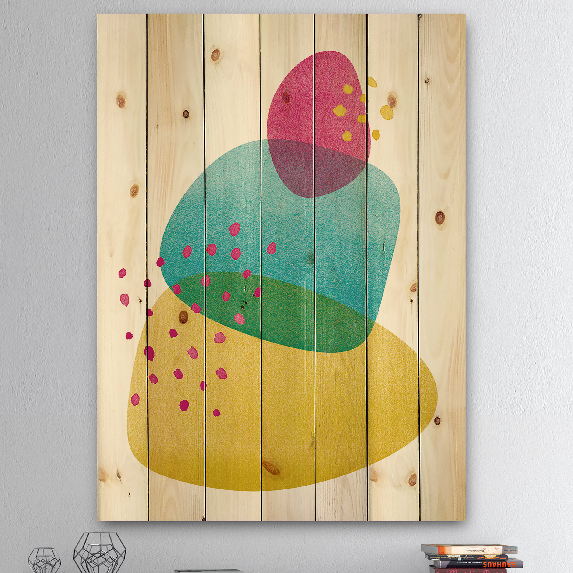 East Urban Home Minimal Spots Balance I - Contemporary Print on Natural ...